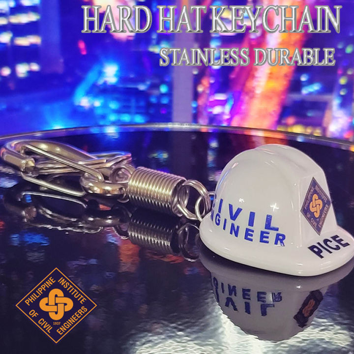 New Civil Engineer PICE Hard Hat Keychain Key Holder / Lanyard Souvenir ...
