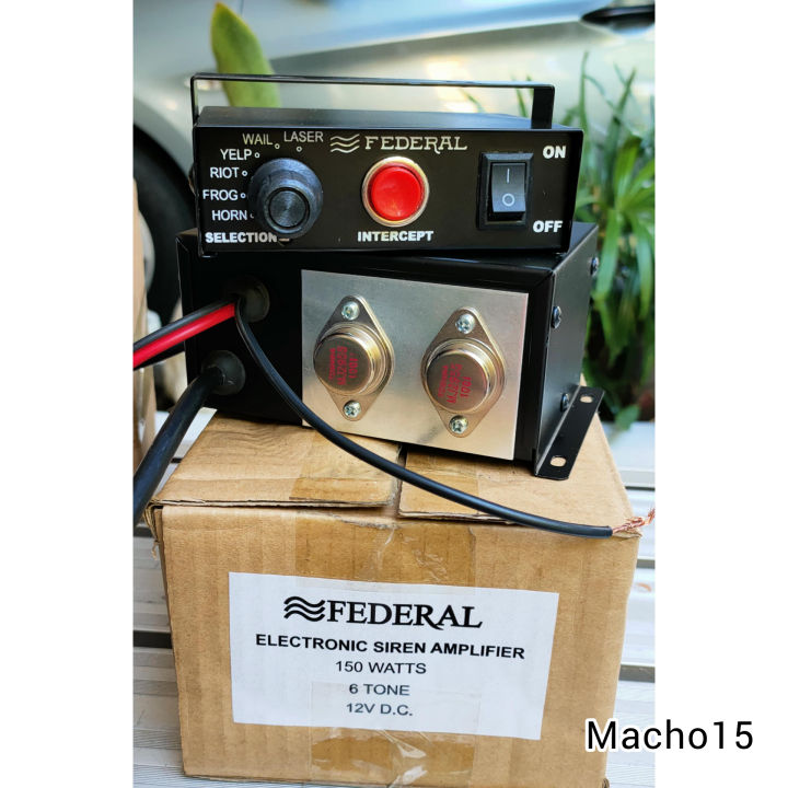 WANG WANG FEDERAL Electronic Siren Amplifier (6 Tones 150w) UNIT ONLY | Lazada PH