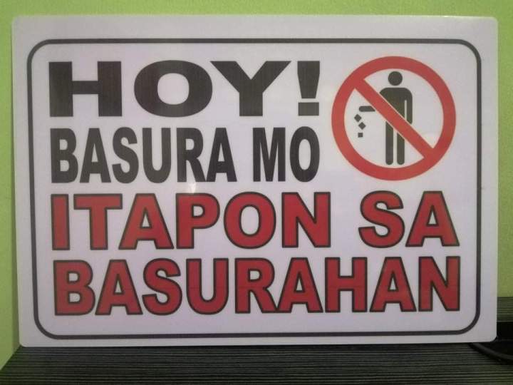 Hoy Basura Mo Itapon sa Basurahan Singnage | Lazada PH Hoy Basura Mo Itapon sa Basurahan Singnage | Lazada PH