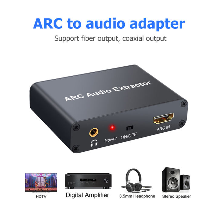 อะแดปเตอร์แปลง ARC Audio HDMI DAC สายโคแอกเซียลเป็นอนาล็อก3.5มม. L/R ...
