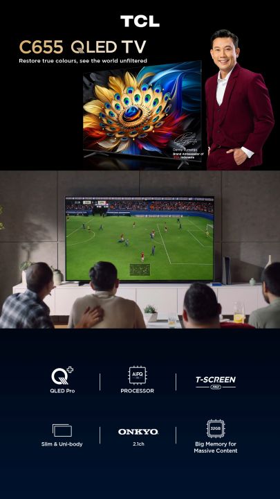 TCL 55C655 4K QLED PRO HDR 10+ Dolby Vision Atmos Google TV | Lazada ...