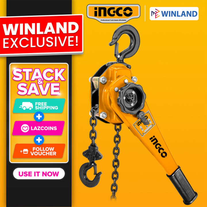 Ingco by Winland Heavy Duty Professional line 750kg | 0.75Tons Lever ...