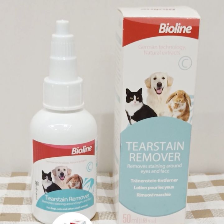 💝Bioline 💝 Cat Eye Drops 50ml Pet Tear Stain Remover Dog Eye Drops ...