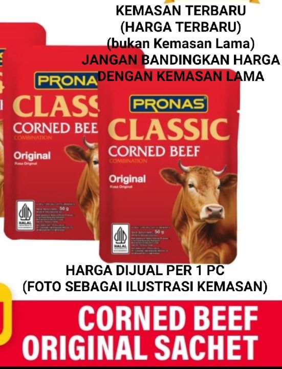 Pronas Kornet Classic Beef Sapi Original kemasan sachet 50 g | Lazada ...