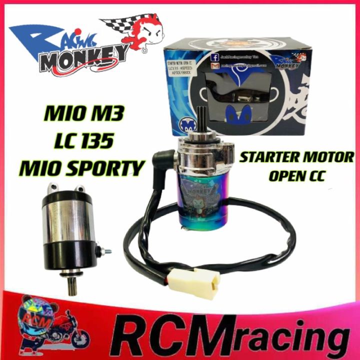 STARTER MOTOR OPEN CC RACING MONKEY FOR MIO M3 MIO SPORTY LC 135 4SPEED ...