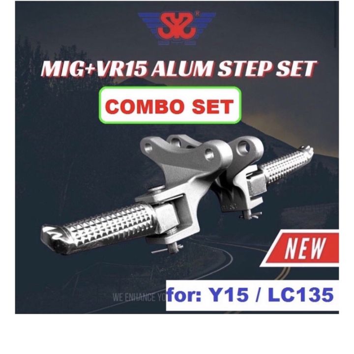 LC / Y15 RACING FOOTREST ALLOY SET KECIL BRACKET SMALL REAR TAPAK ...