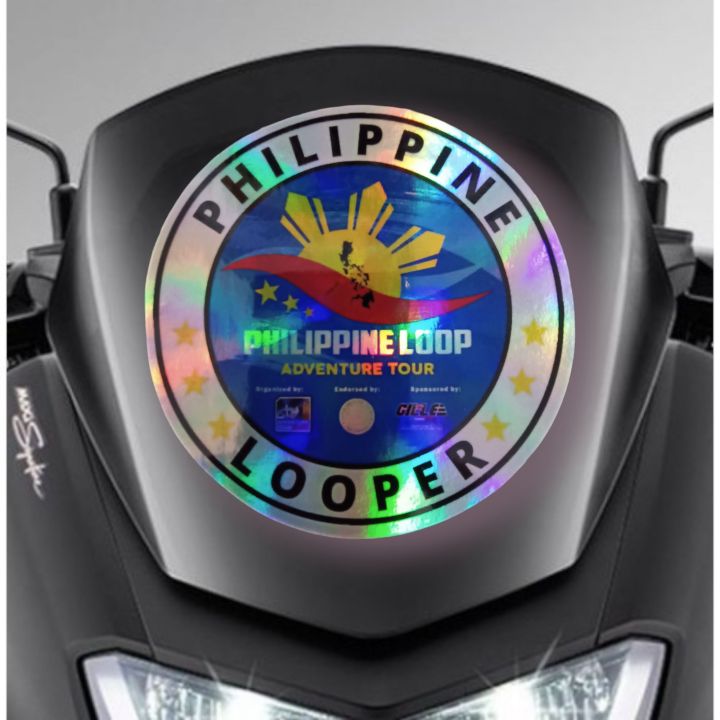 PHILIPPINE LOOPER LOGO STICKER VINYL LAMINATED HOLOGRAM 3M WATERPROOF ...