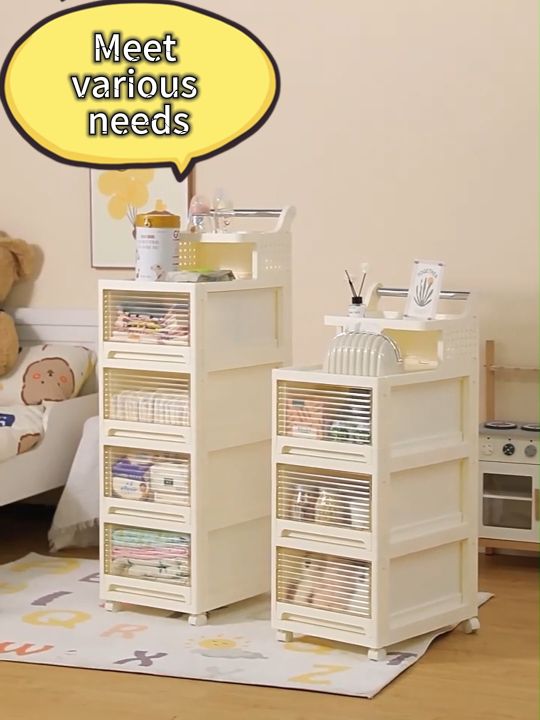 Multi-layer storage rack Mobile Storage Rack Trolley Folding trolley ...