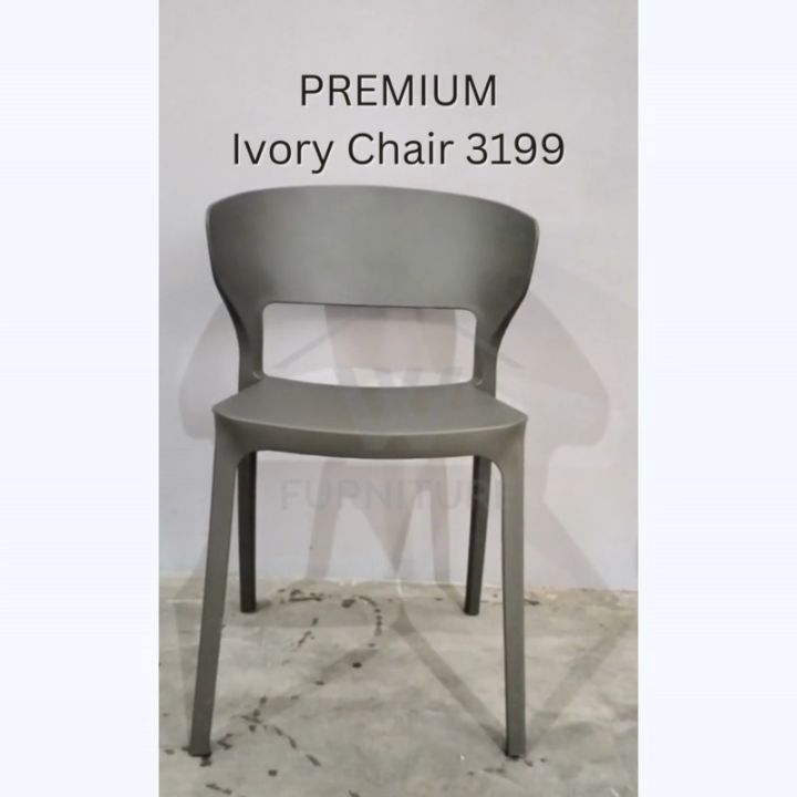 Wfurniture Nordic Ivory Chair PP Chair Plastic Chair Dining Horn Chair ...