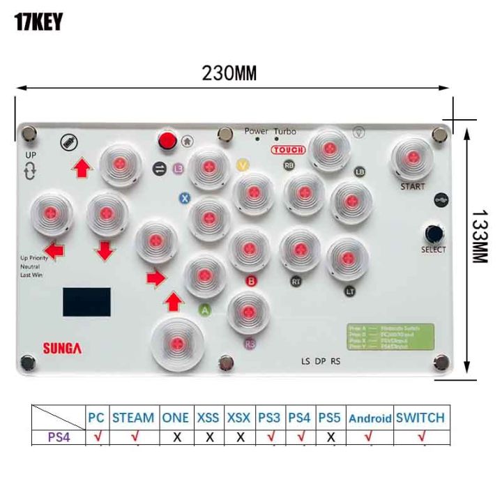 HITBOX Portable JoyStick SOCD Street Fighter PS4 XBOX NS XSS XSX Sunga ...