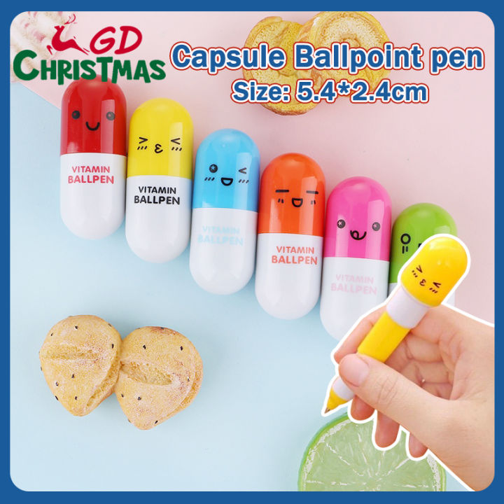 Creative Cute Ballpen Emoji Fold Pen Pills Capsule Shaped Colorful ...