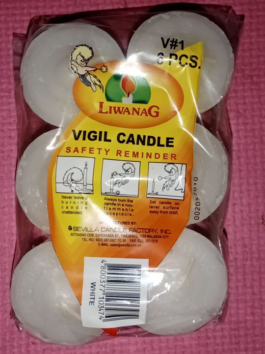 Liwanag Vigil White Candle #2 6pcs | Lazada PH