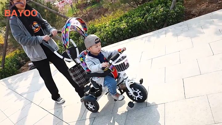 Bayoo 4 in 1 Stroller Bike children tricycle Stroller For Kids three-wheeled stroller Bike for ...