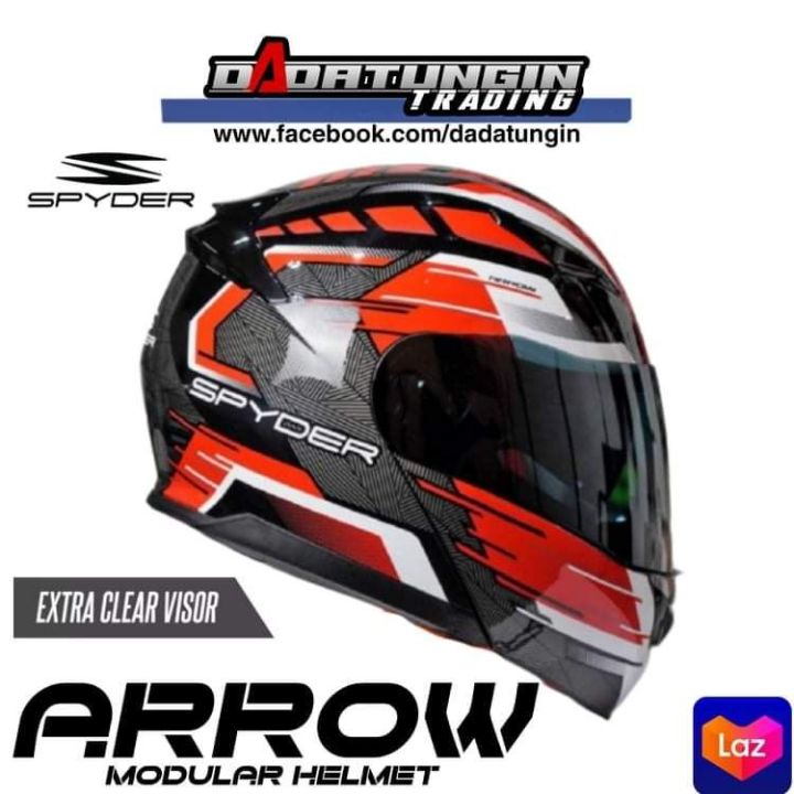 SPYDER Arrow Modular Helmet + FREE Extra Clear Visor | Lazada PH