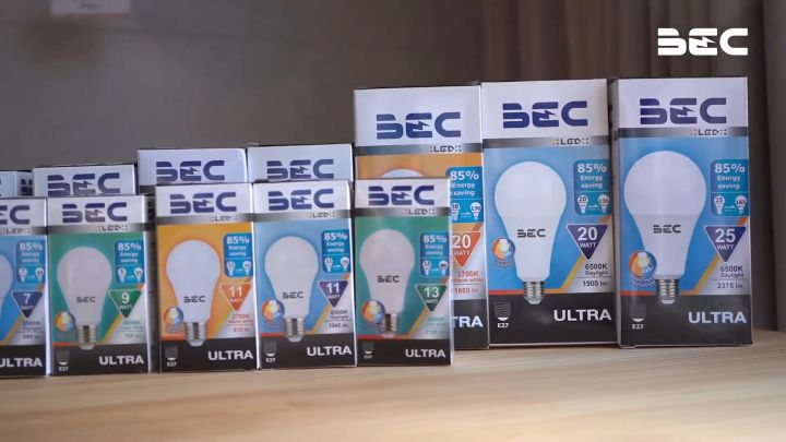 [แพ็ค 10 ดวง/รวม] BEC หลอดไฟแอลอีดี รุ่น ULTRA-X : 3w 5w 7w 9w 11w 13w 15w 18w 20w 25w (ขั้วหลอด ...