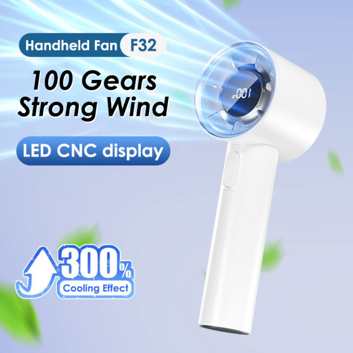 House Life Violent Blower Handheld Fan LED Digital Display 100 Gear ...