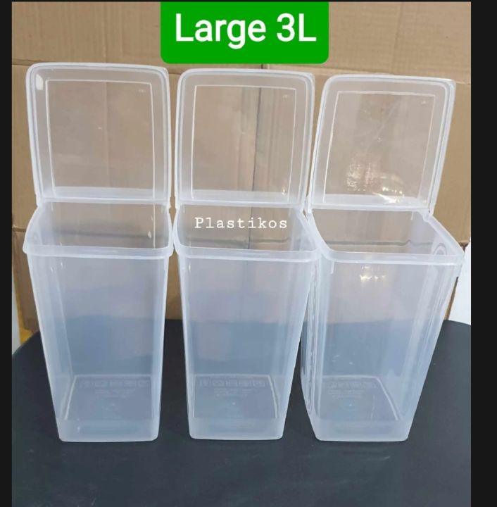 3 PCS FOOD STORAGE KLIPTOP CONTAINER FOR CEREAL, MILK TEA POWDER, FOOD ...