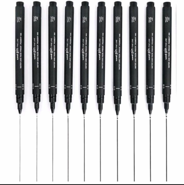 Uni Pin Tech pen, 0.1 to 0.8 Black | Lazada PH