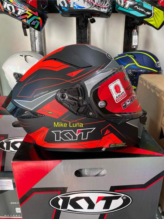 KYT R2R LED Matt Black Red (Dual Visor) | Lazada PH