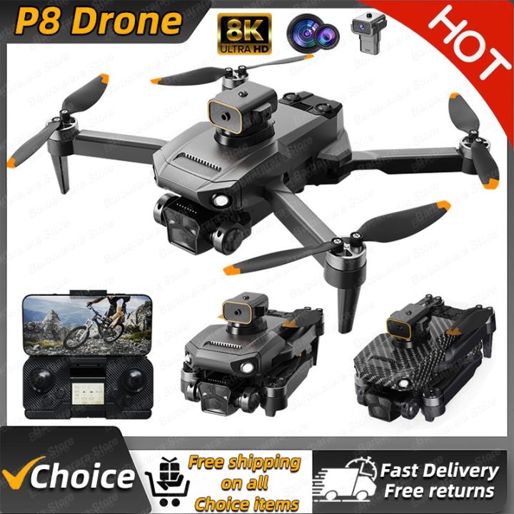 P8 Pro 4K Drone Professional Obstacle Avoidance 8K DualHD Camera 5G ...