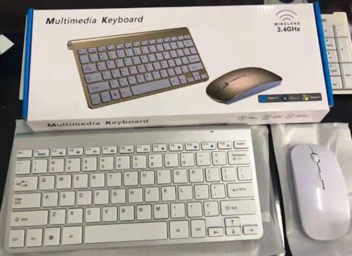 2.4G Wireless Gaming Keyboard and Mouse Mini Multimedia Keyboard Mouse ...