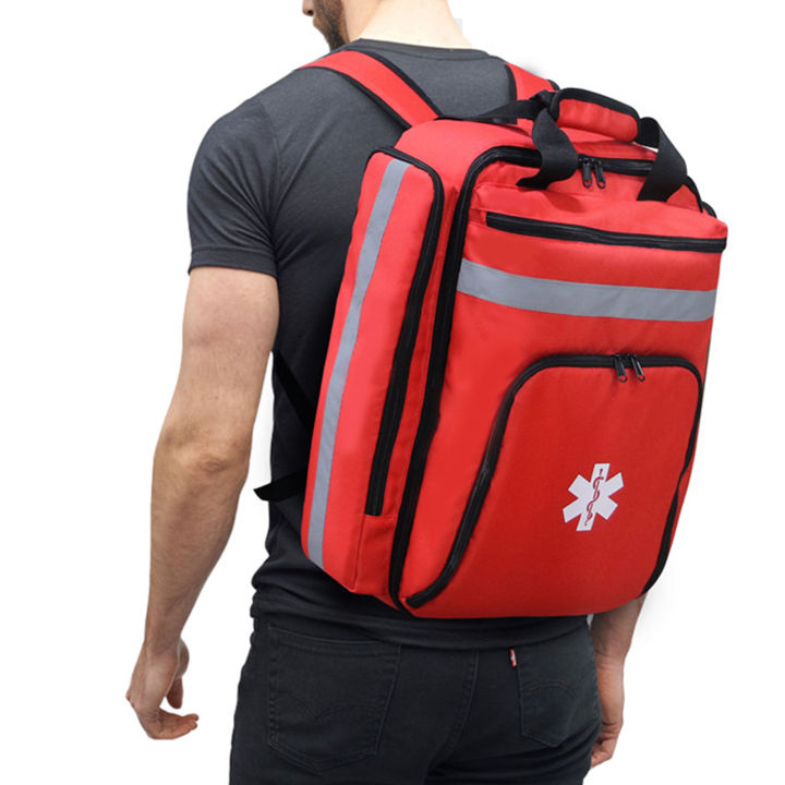 Moon Lovely Trauma Backpack First Aid Kit Bag Breathable Carry Bag for Trekking Sports Red ...