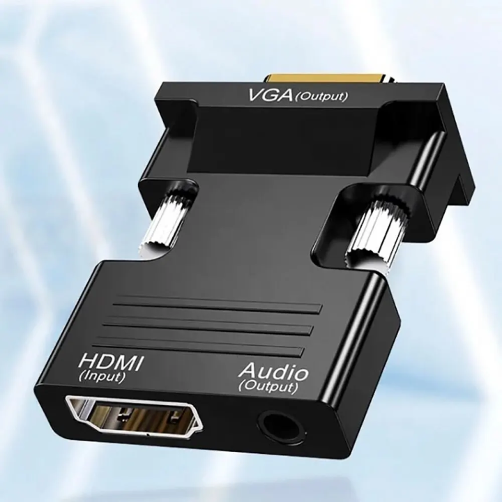 HDMI To VGA Line With Audio Compatible Converter 1080P Female Input ...