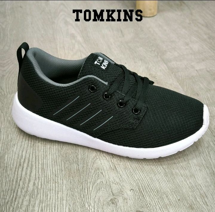 Sepatu Tomkins BONNIE ALPHA hitam abu untuk anak remaja | Lazada Indonesia