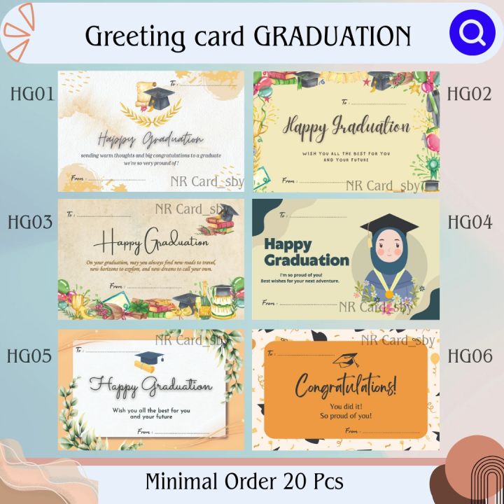 (15 PCS / 20 PCS ) GREETING CARD GRADUATION || KARTU UCAPAN WISUDA ...