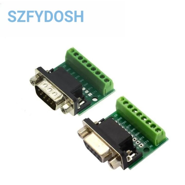 DB9 Male Female Adapter Signals Terminal Module RS232 RS485 Serial To Terminal 9-Pin 9-Hole ...