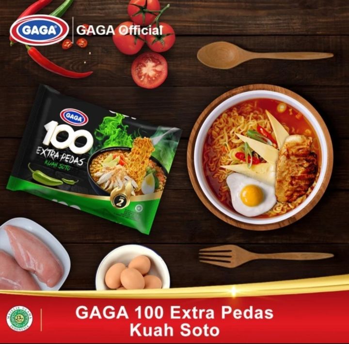 mie instan Gaga 100 extra pedes rasa soto kemasan 1Pcs | Lazada Indonesia