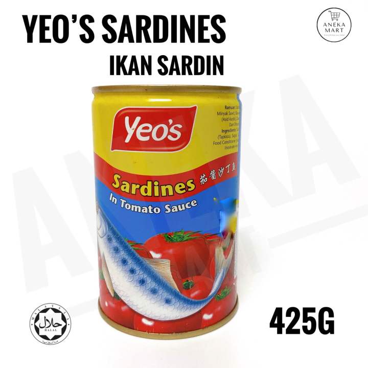 Yeo's Sardines in Tomato Sauce/Ikan Sardin Tin Sardin【425g】 | Lazada