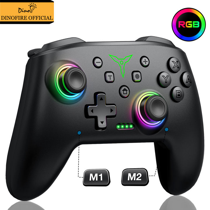 Dinofire Wireless Bluetooth RGB Controller for Nintendo Switch/Switch ...