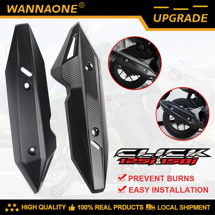 HONDA CLICK V3 CLICK V2 carbon fiber GAME CHANGER MUFFLER COVER FOR ...