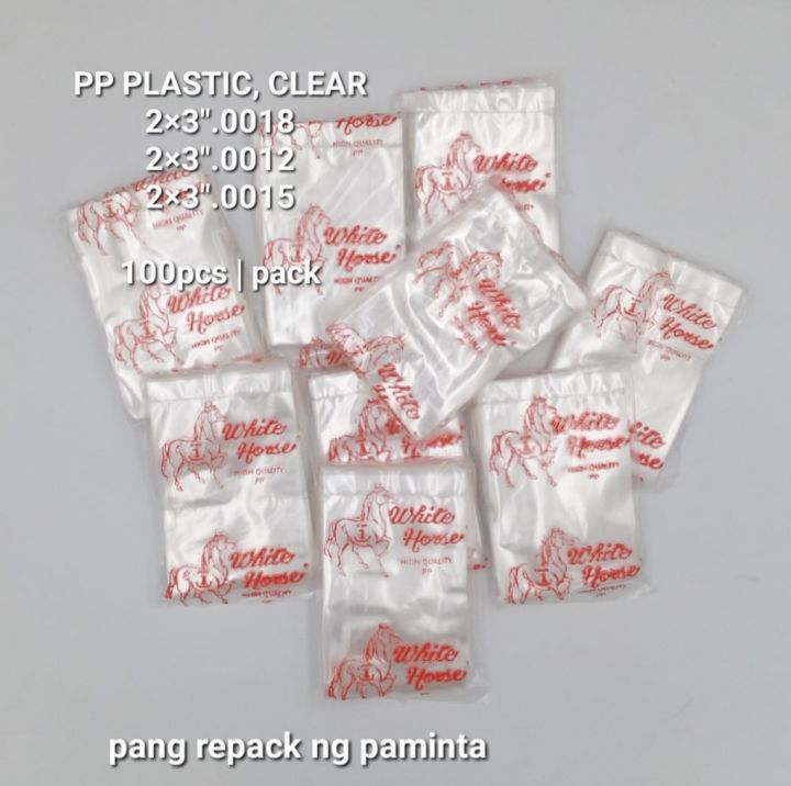 Clear Plastic Packaging for paminta White Horse Brand 2×3 repacking ...