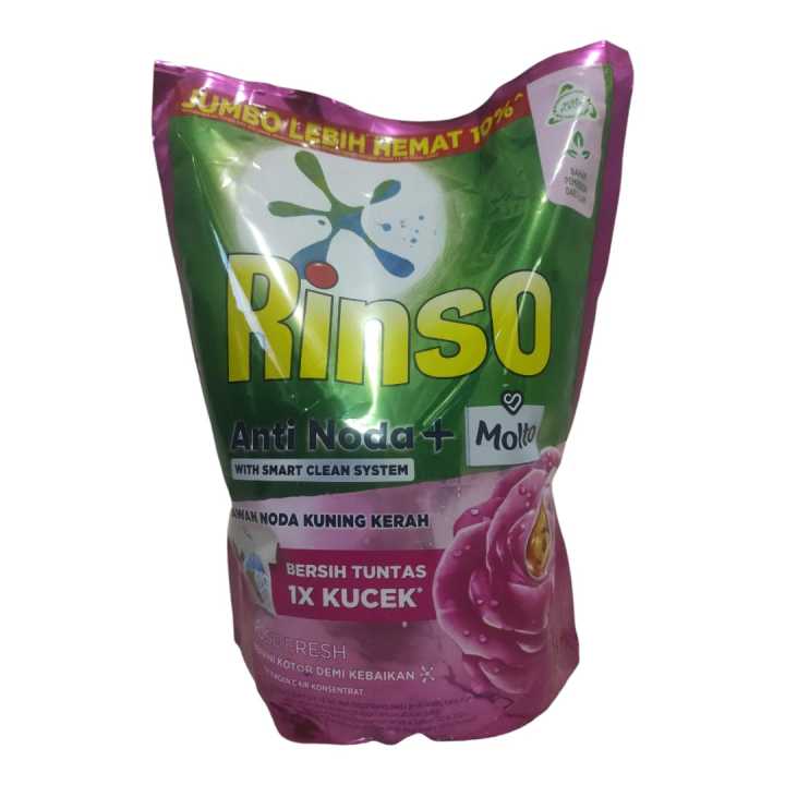 Rinso Detergent Cair Deterjen Anti Noda Rose Fresh 1.65 L | Lazada ...