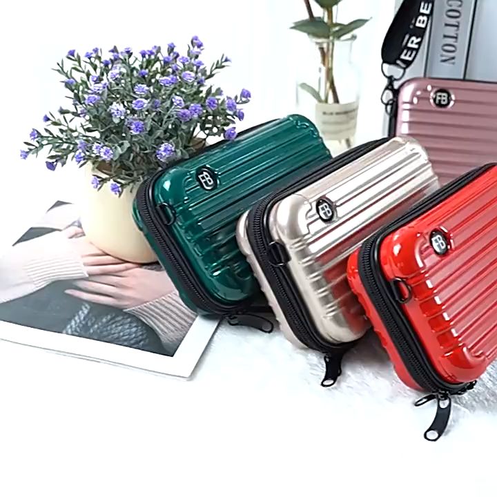 Korean Version 7 Inch Travel Washing Cosmetic Bag Mini PC Hard Shell ...
