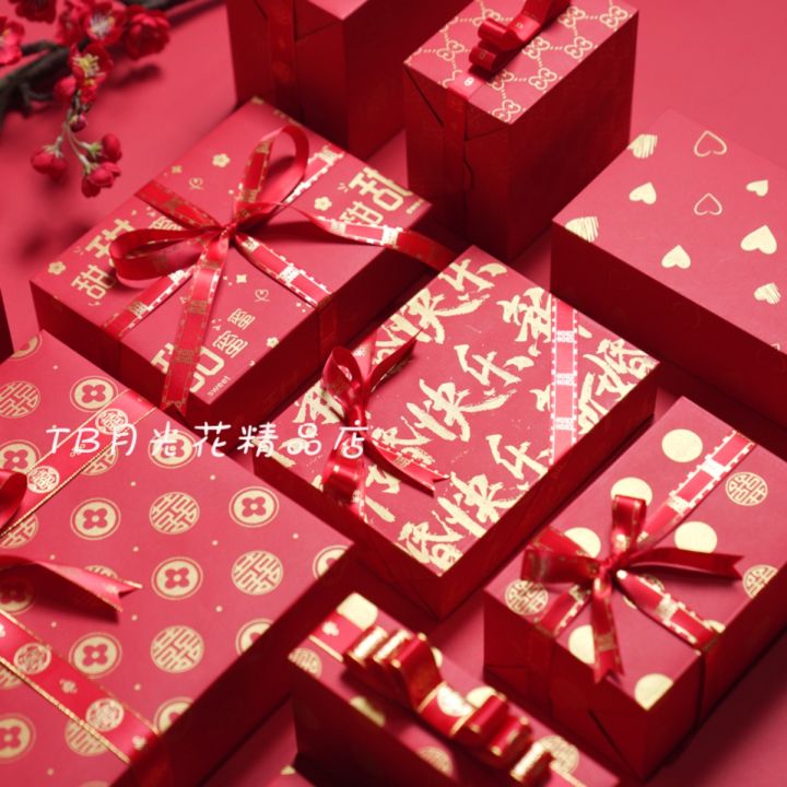 Wedding Gift Packaging Paper Chinese Style Red Printed Gift Paper ...