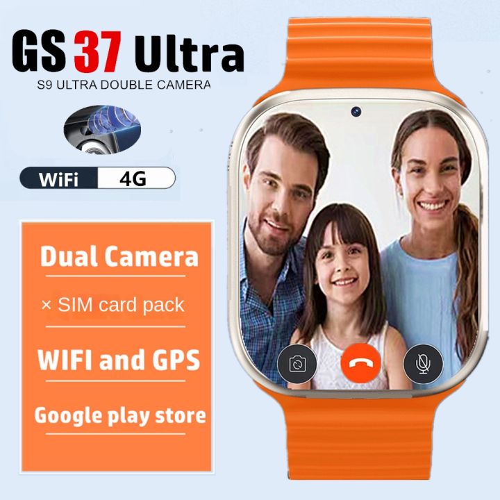 GS37 Ultra 4G Smart Watch Android System with Dual Camera WiFi GPS SIM card Compass Google Play ...