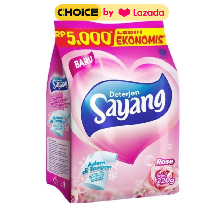 SAYANG Rose Powder Detergent 260gr / 220gr | Detergen pembersih baju ...