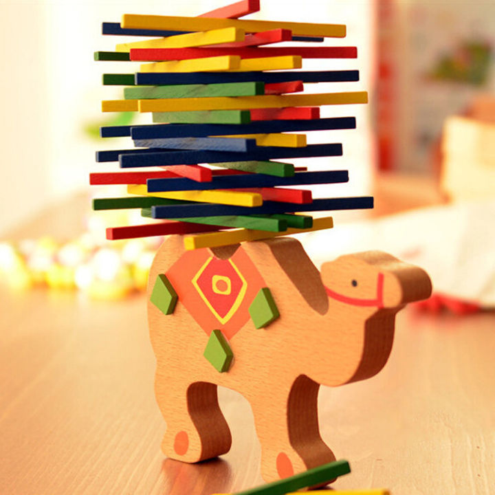 shop Stick Game Wooden Elephant Camel Balance toy Beam Parent-child ...