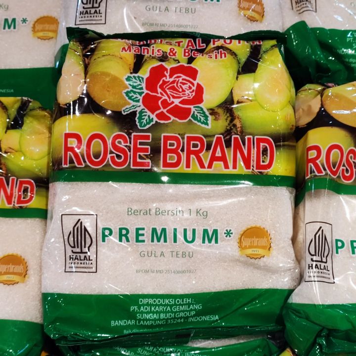 Gula Pasir 1kg Rose Brand Hijau / Kuning | Lazada Indonesia