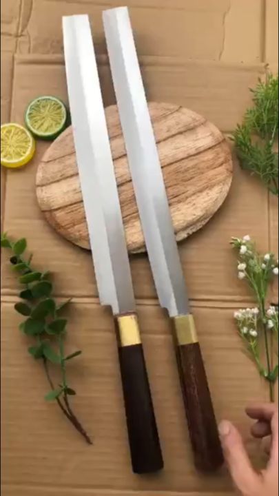 Dao sashimi thái lát cá THÉP TRẮNG cán cẩm khâu đồng | Lazada.vn