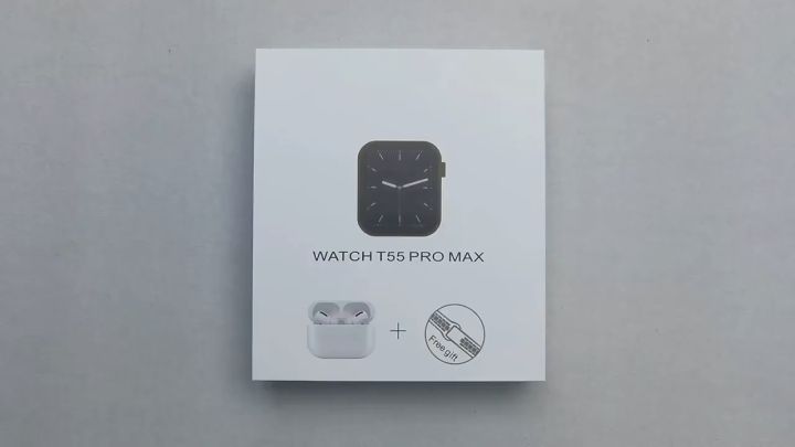 T55 Pro max Smart Watch with Pro 4 Earbuds set Hot-sale New Design With ...