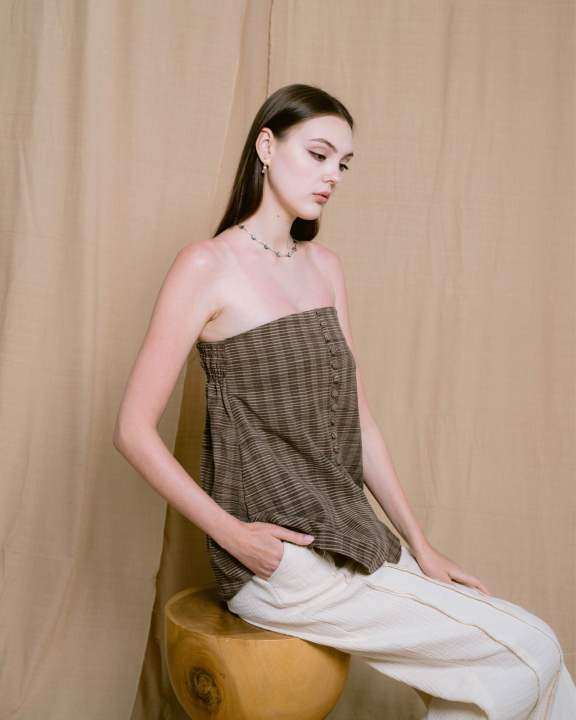 Palit Emily strapless top (Terrain) | Lazada.co.th