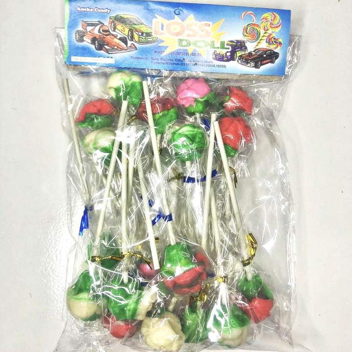 Permen Lolipop karakter mawar isi 20pcs | Lazada Indonesia