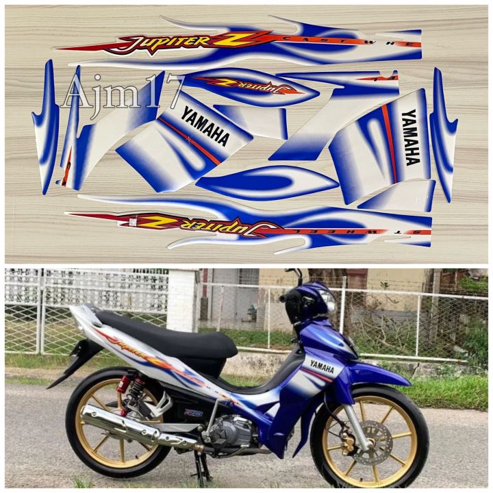 STIKER STRIPING JUPITER Z 2005 CW BIRU PUTIH | Lazada Indonesia