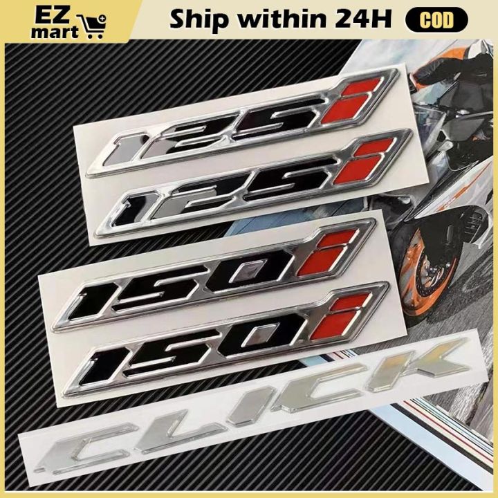 Motorcycle 3D Stickers Decal CLICK Logo Tank Emblem for Honda CLICK 125 ...