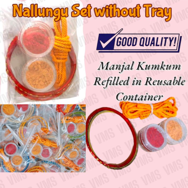 11sets Manjal Kungguman Set | Nalunggu Set with Manjal, Kumkum, Thali ...