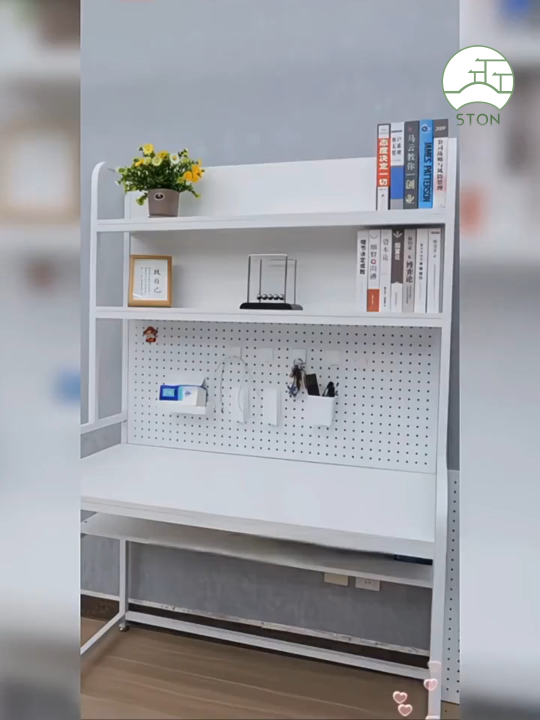 Study Table With Hanging Board Home Desk Bookshelf Integrated Desk ...